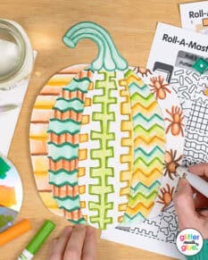Halloween Art Projects for Kids: Design a Pumpkin & Template