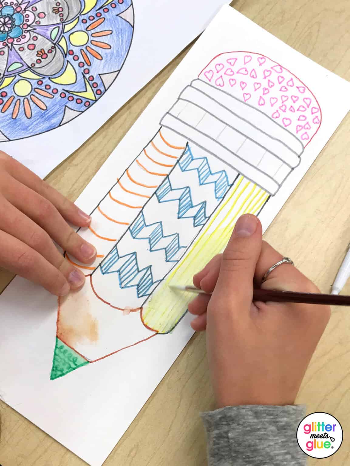 Pencil Art Project for Elementary Kids