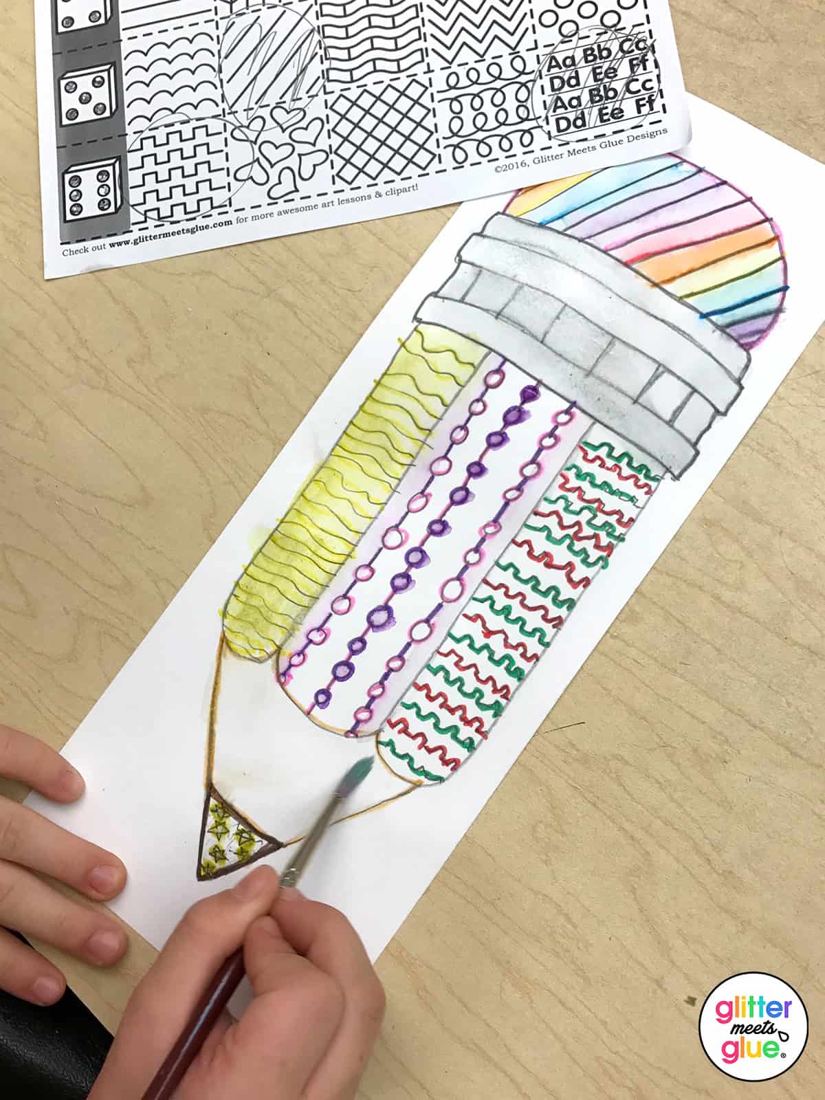 Pencil Art Project for Elementary Kids
