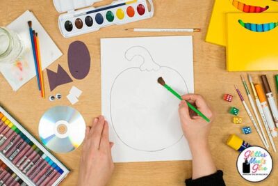 A Cute Pumpkin Art Project for Elementary – Easy Halloween Lesson