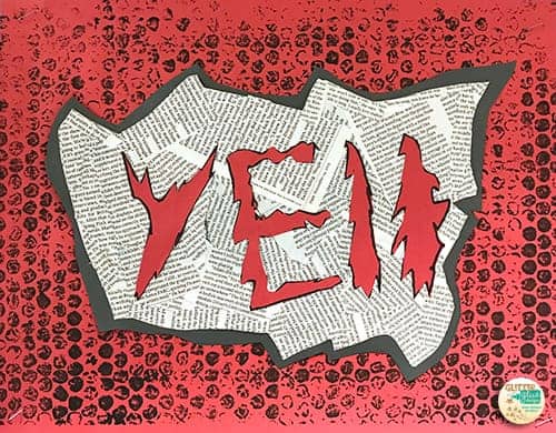 Onomatopoeia Pop Art Word Projects – 5th Grade Art Project Ideas