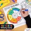 Color Wheel Spinner Worksheets – Elementary & Middle School Art Activities