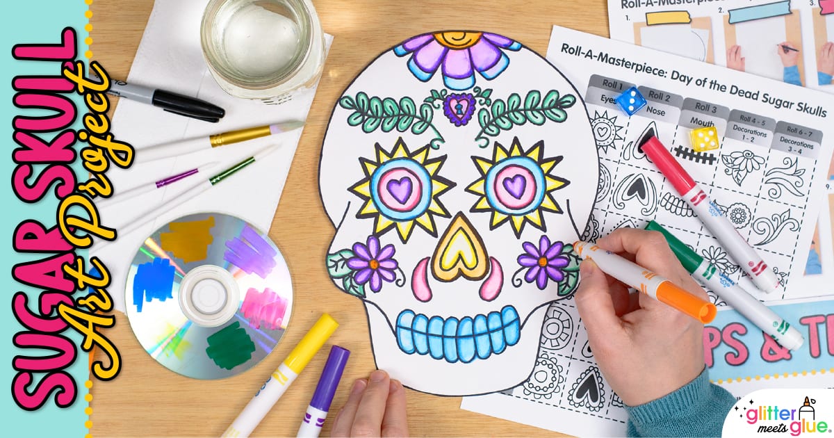 Day of the Dead Art Game – Roll a Sugar Skull Project & Sub Plan