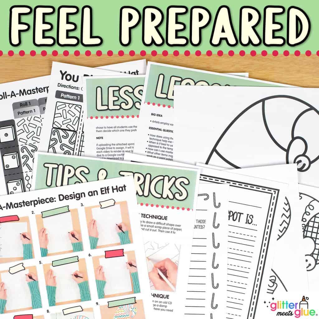 Christmas Art Projects Bundle – 4 Roll a Dice Games & Prompts