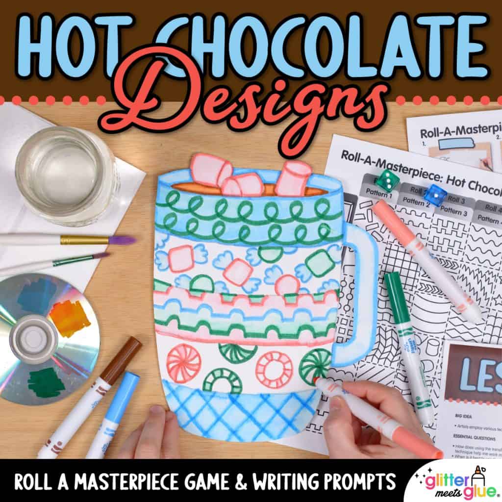 Hot Chocolate Drawing Game – Winter Art Project for Elementary