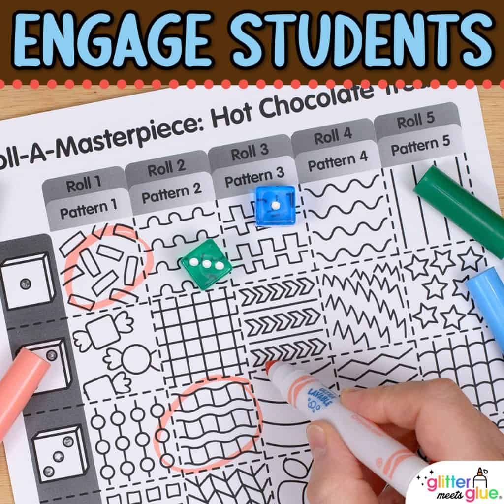 Hot Chocolate Drawing Game – Winter Art Project for Elementary