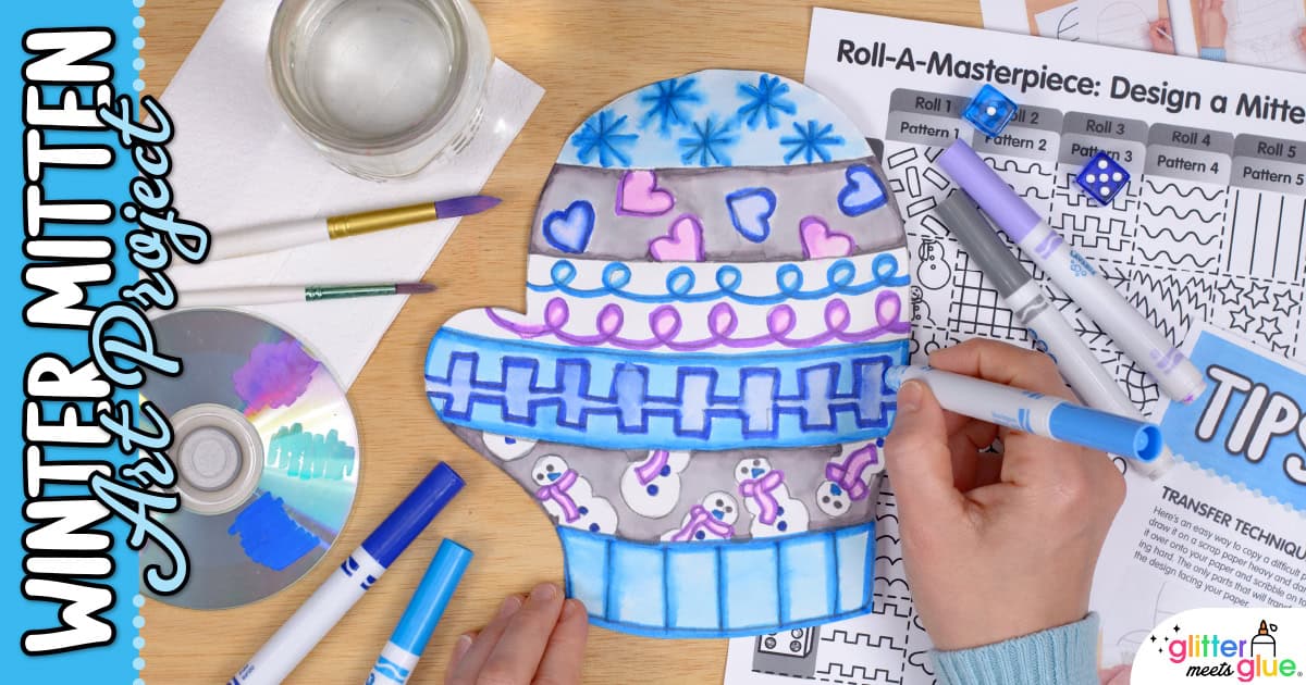 Mitten Drawing Art Game – Winter Art Project for Elementary Art