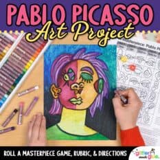 Pablo Picasso Art Game – Oil Pastel Project & Cubism Art Lesson