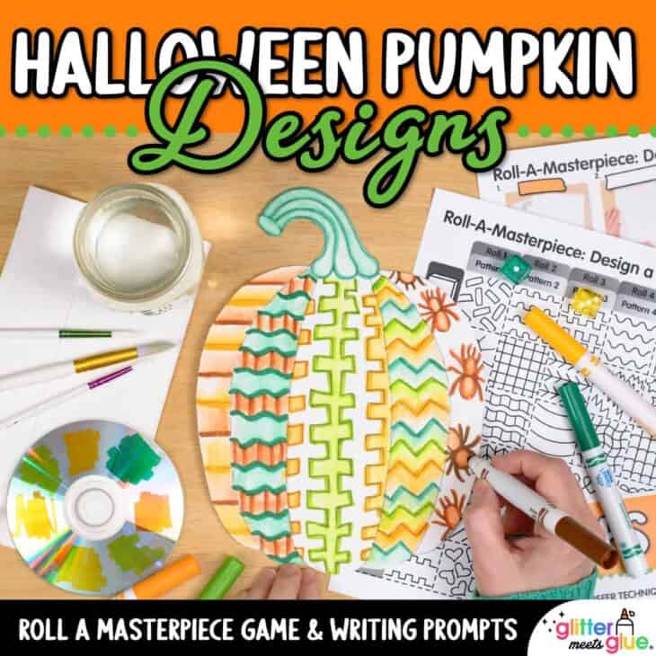 Halloween Pumpkin Art Project – Roll a Pumpkin Game, Sub Lesson