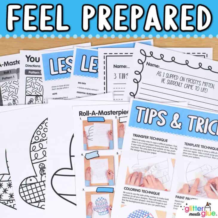 Mitten Drawing Art Game – Winter Art Project for Elementary Art