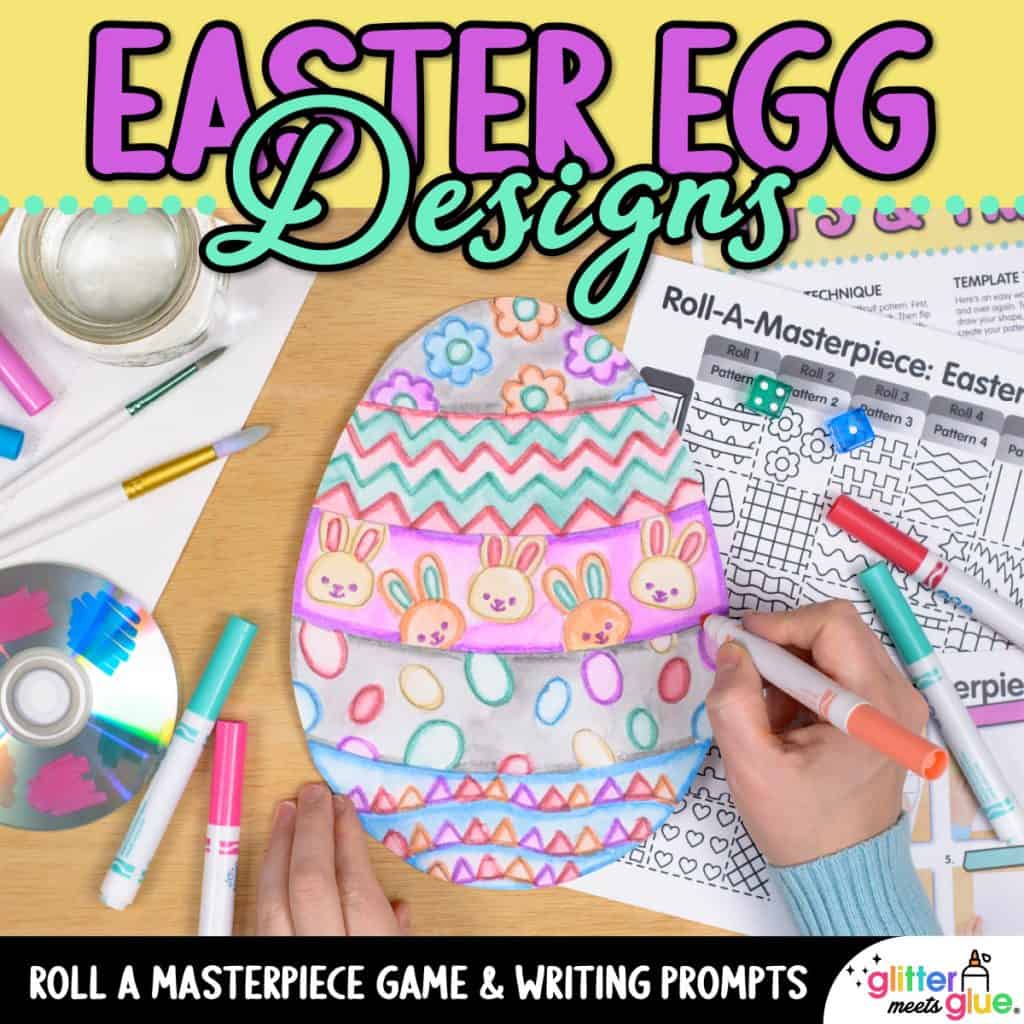 Easter Egg Art Game – Art Sub Plan, Template, and Tutorial Video