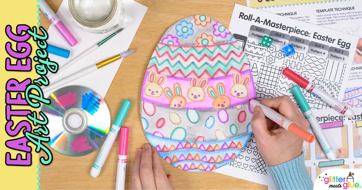 Easter Egg Art Game – Art Sub Plan, Template, and Tutorial Video