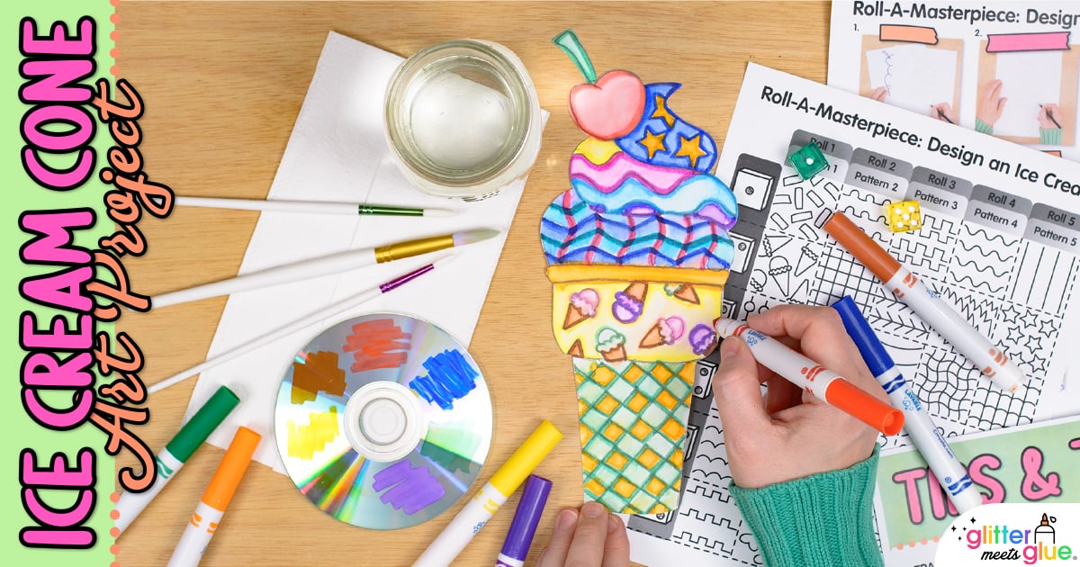 Ice Cream Cone Art Game – Summer Art Project & Art Sub Lesson