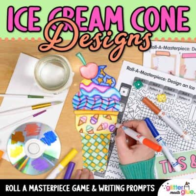 Ice Cream Cone Art Game – Summer Art Project & Art Sub Lesson