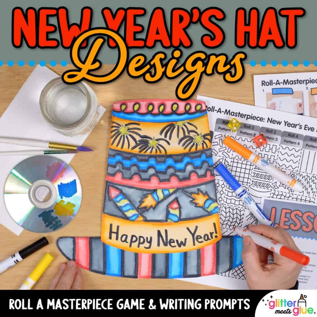 New Year's Hat Art Project – New Year's Art Project, Sub Plan