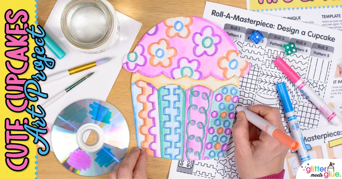 Cupcake Art Project – Birthday & End of Year Graduation Art Activity