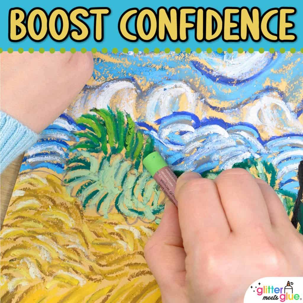 Van Gogh Wheatfield Art Game – Intermediate Oil Pastel Project