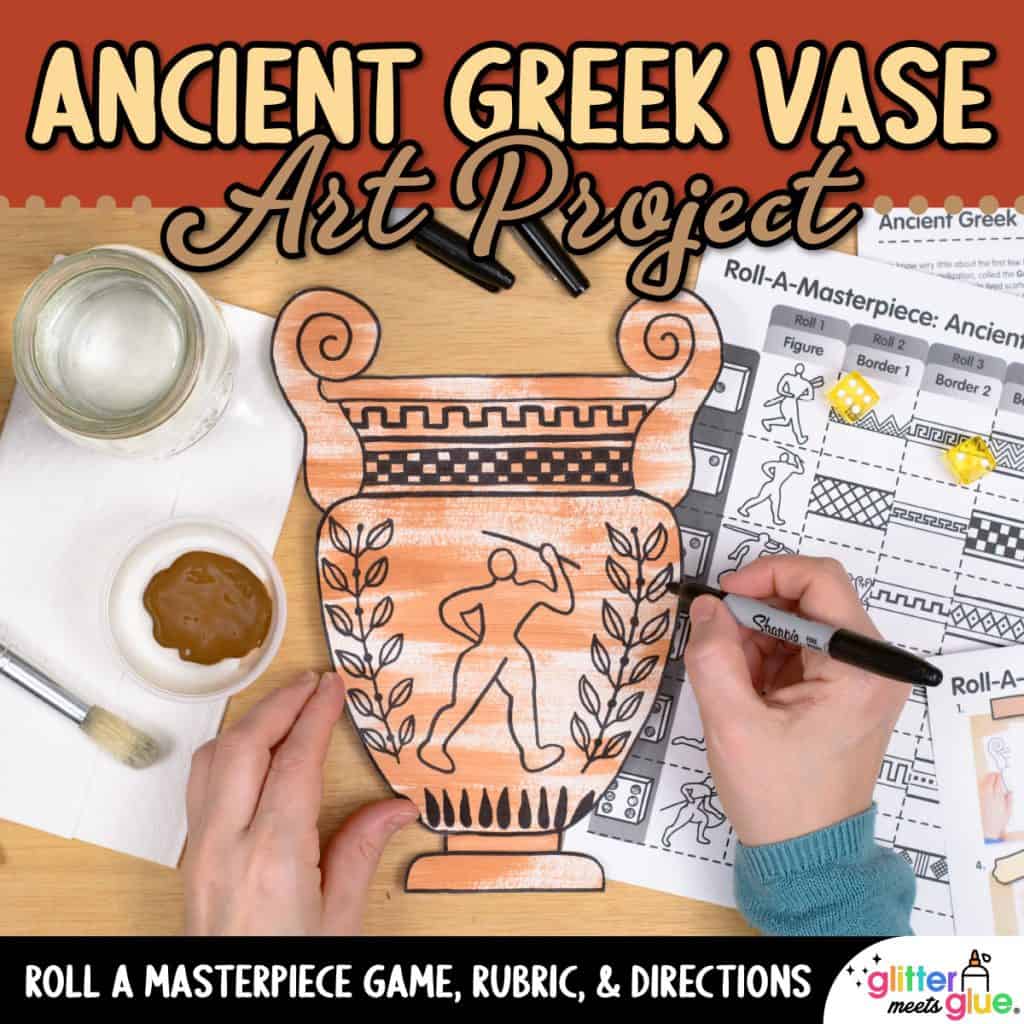 Ancient Greece Art Game – Roll a Greek Vase Project & Template