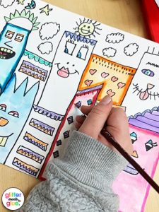 James Rizzi Cityscapes Art Lesson – 4th Grade Art Project Ideas