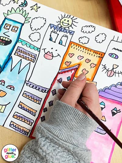 James Rizzi Cityscapes Art Lesson – 4th Grade Art Project Ideas