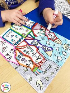 James Rizzi Cityscapes Art Lesson – 4th Grade Art Project Ideas