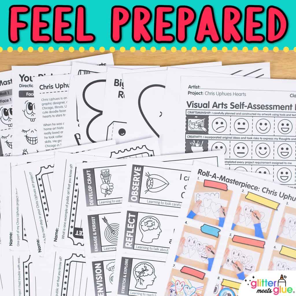 Chris Uphues Hearts Art Game – Valentine's Day Art Project