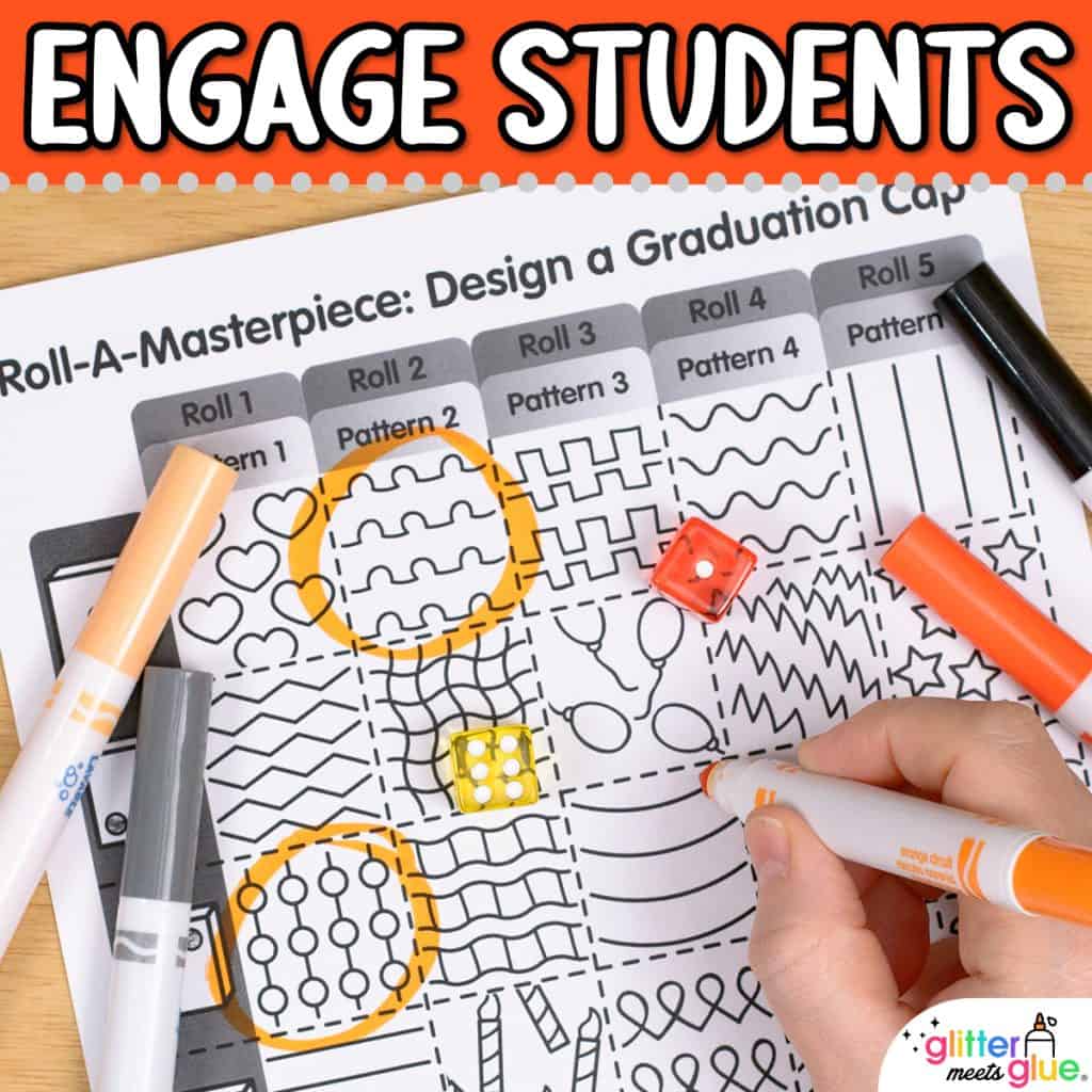 Graduation Cap Drawing Game – End of Year Graduation Art Project