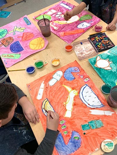 Katherine Bernhardt Pattern Painting Project – 5th Grade Art