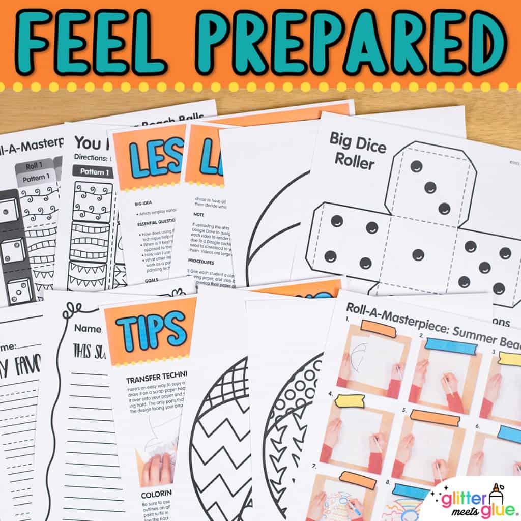 Beach Ball Drawing Game – Summer Art Project & Art Sub Lesson