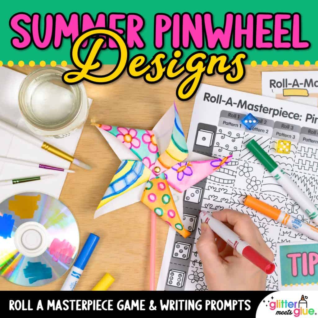 Pinwheel Art Game – STEAM Art Project & Sub Plan for Elementary