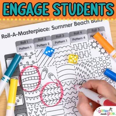 Beach Ball Drawing Game – Summer Art Project & Art Sub Lesson