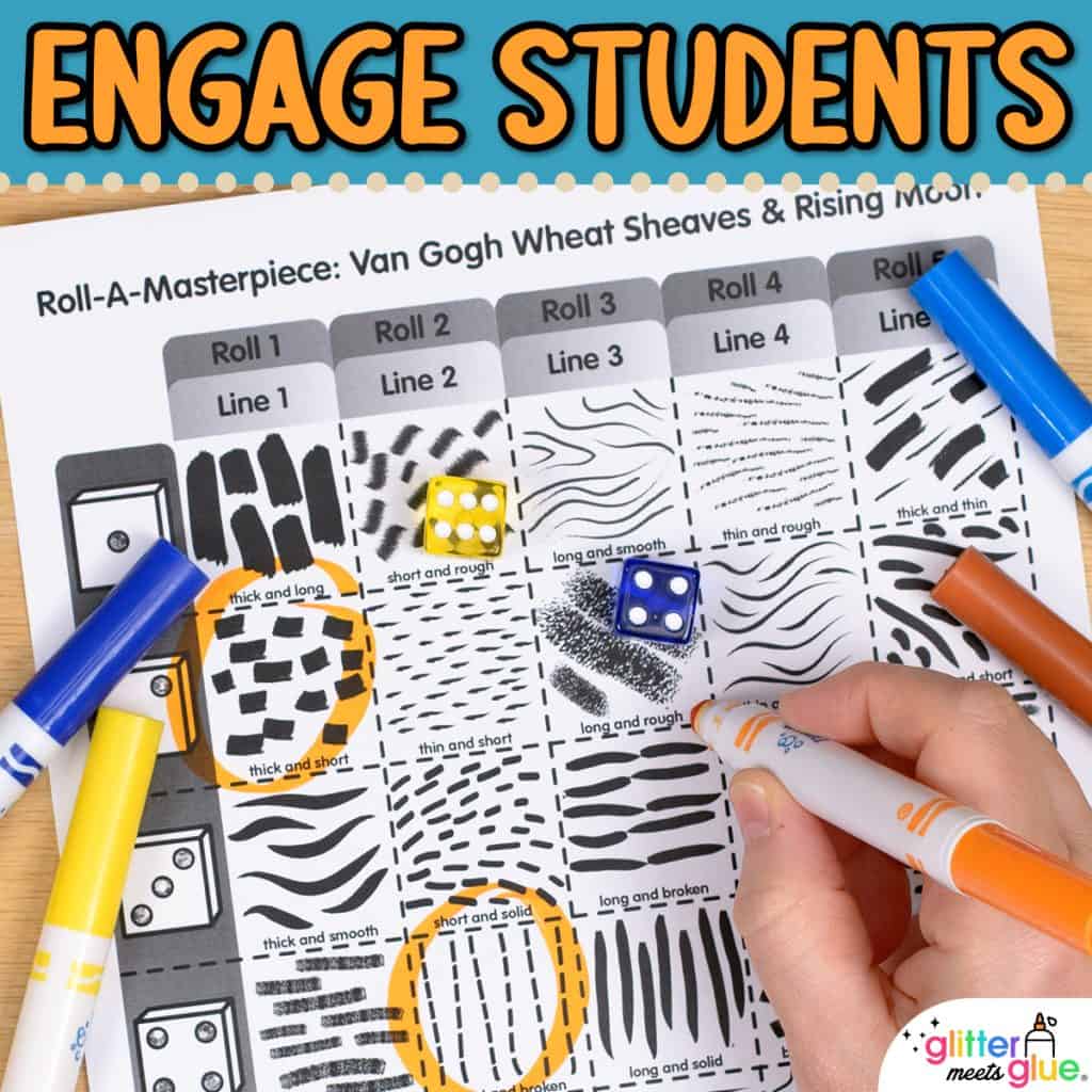 Van Gogh Rising Moon Art Project – Oil Pastel Art Project