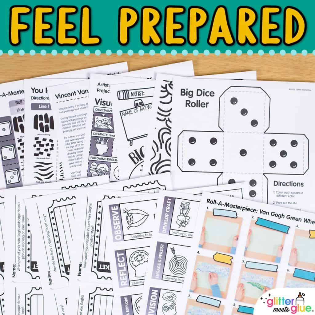 Van Gogh Green Wheat Fields Art Game – Oil Pastel Art Project