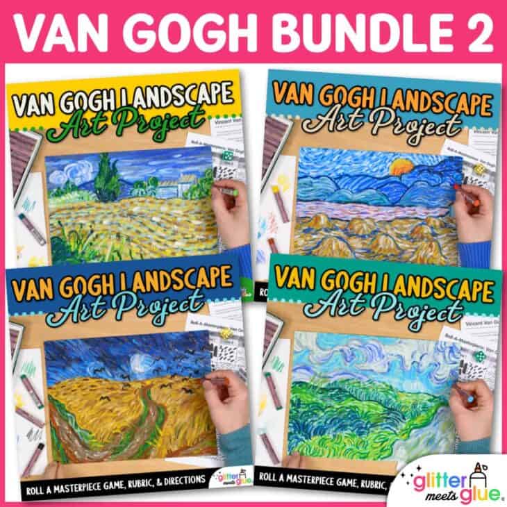 Van Gogh Art Game Bundle for Intermediate Art – Oil Pastel Projects