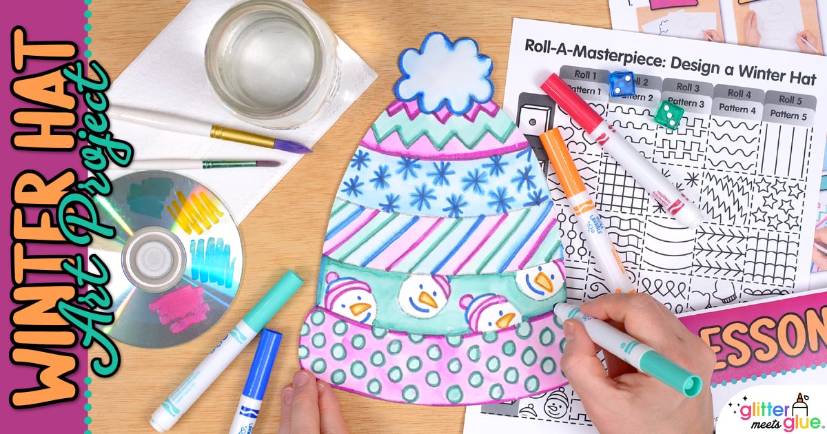 Winter Hat Art Project – 3rd, 4th, & 5th Grade Art Lesson