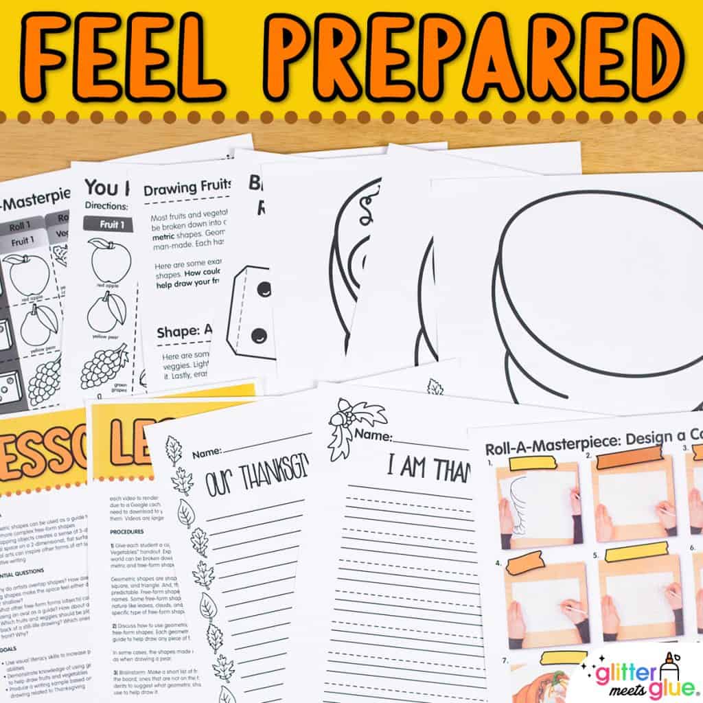 Cornucopia Drawing Art Project – Thanksgiving Art Activity