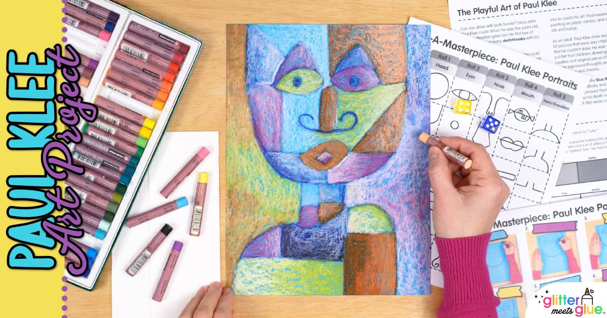Paul Klee Portrait Art Game – Oil Pastel Art Project & Sub Lesson