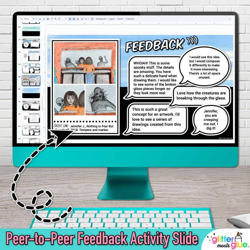 Digital Art Portfolio Templates for Google Drive (Calm Colors)