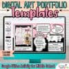 Digital Art Portfolio Templates for Google Drive (Calm Colors)