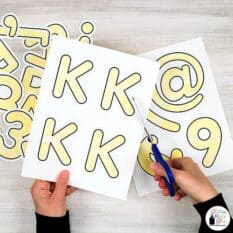 Yellow Watercolor Bulletin Board Letters – Printable Classroom Decor