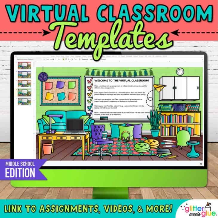 Virtual Classroom Templates for Middle School Teachers