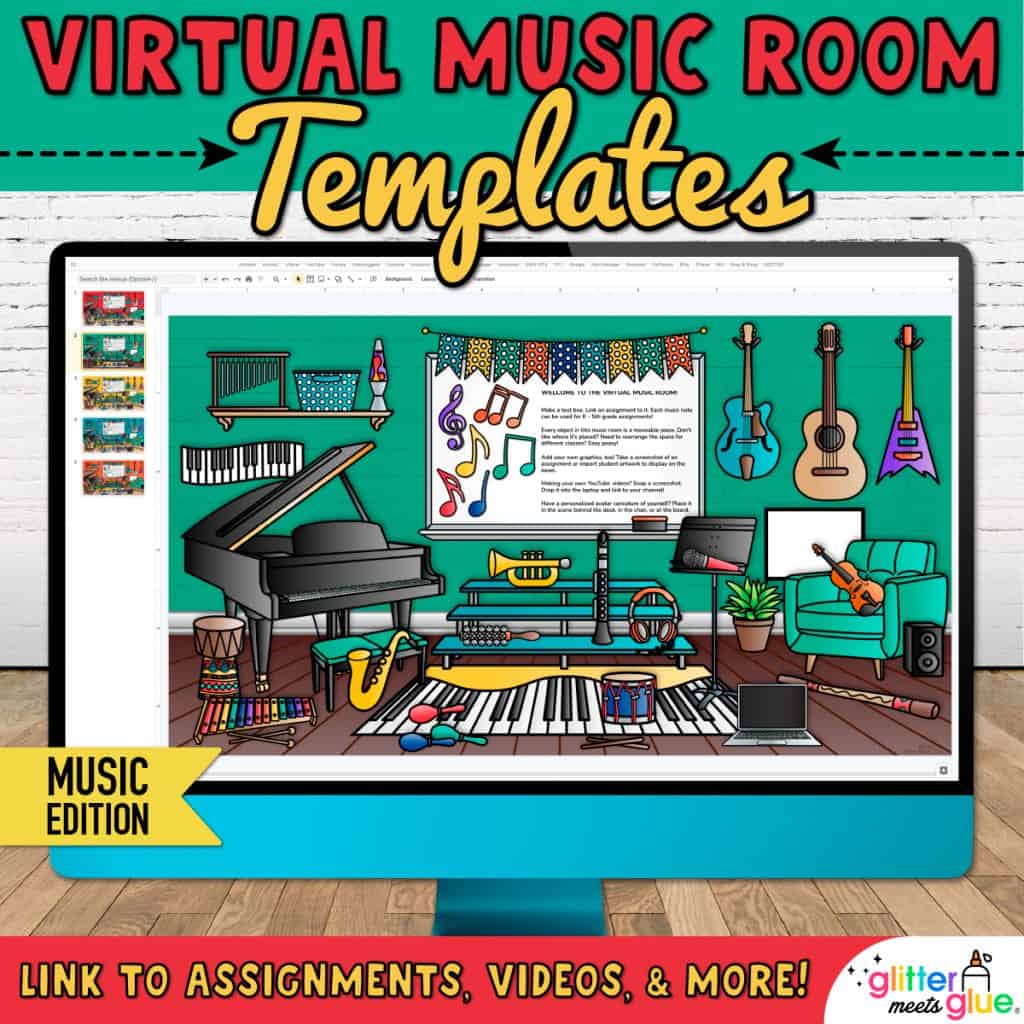 Virtual Music Classroom – Google Slides Template Digital Resource