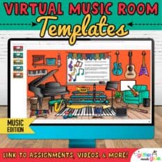 Virtual Music Classroom – Google Slides Template Digital Resource