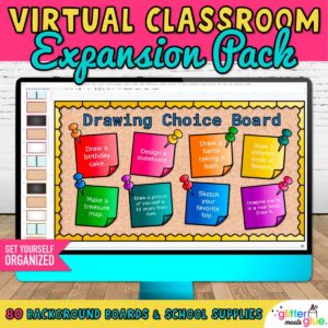 Virtual Classroom Bulletin Board Templates & Background Slides