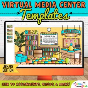 Virtual Library Templates – Google Slides Template Digital Resource