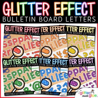 Glitter Bulletin Board Letters Bundle – Fun Classroom Decor