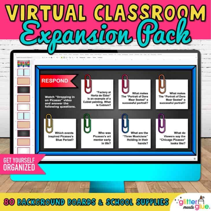 Virtual Classroom Bulletin Board Templates & Background Slides