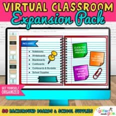 Virtual Classroom Bulletin Board Templates & Background Slides