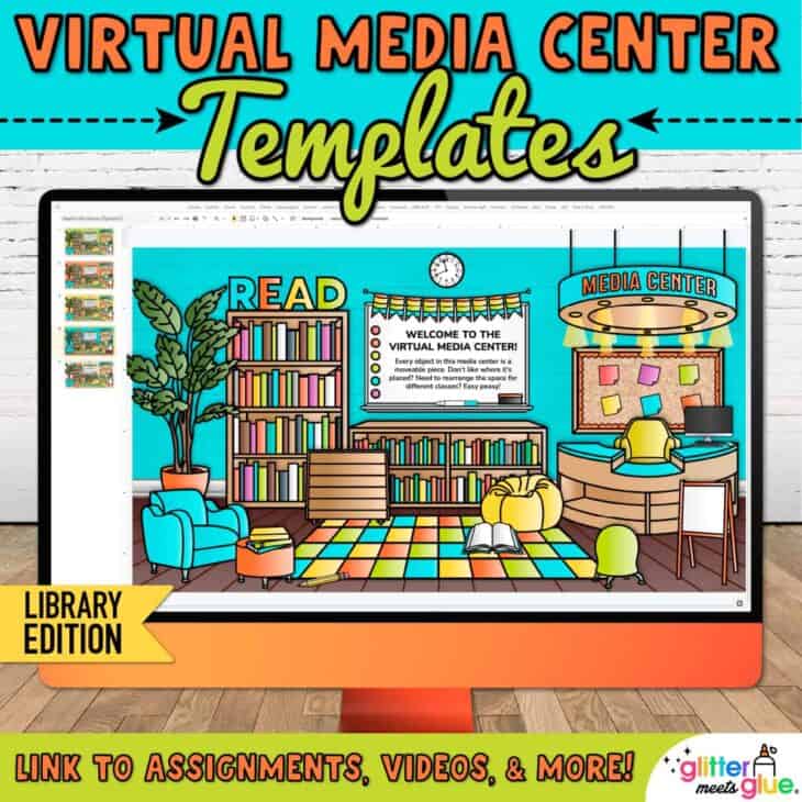 Virtual Library Templates – Google Slides Template Digital Resource