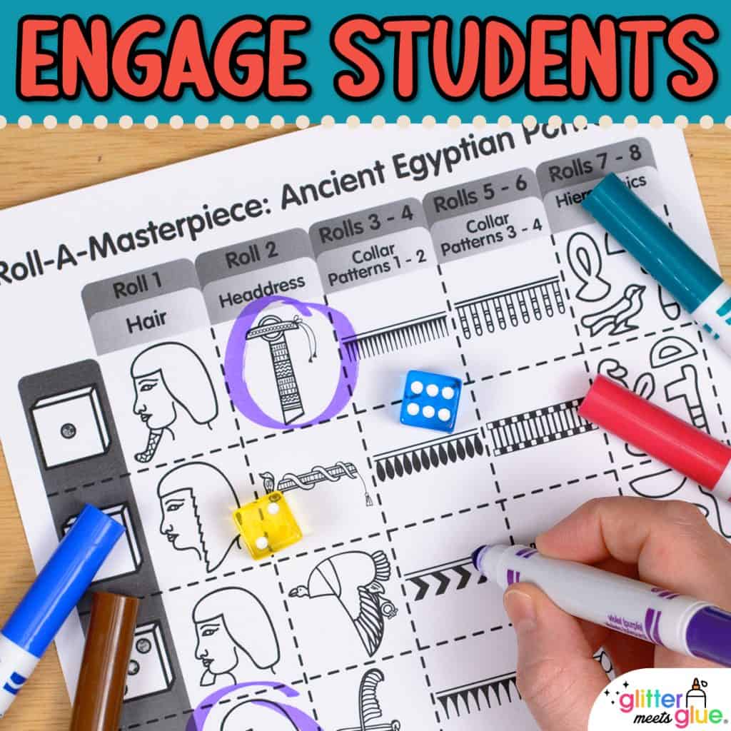 Ancient Egypt Art Game – Intermediate Art Project & Sub Lesson